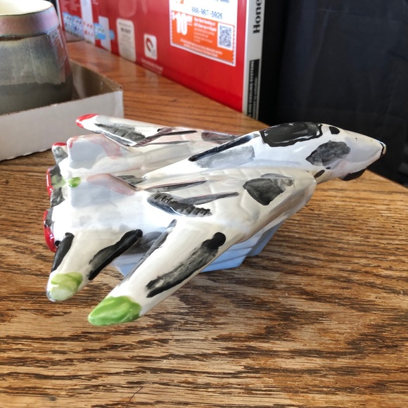 Hand Crafted | Accents | Hand Painted Ceramic Pilot Jet Plane Bank ...